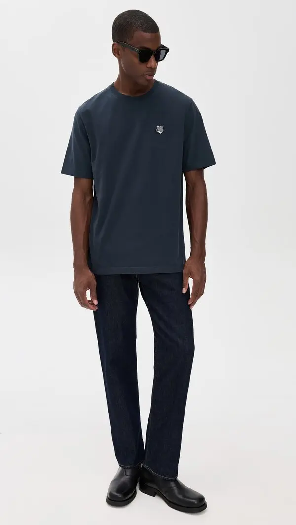 Maison Kitsuné Grey Fox Head Patch Comfort Tee