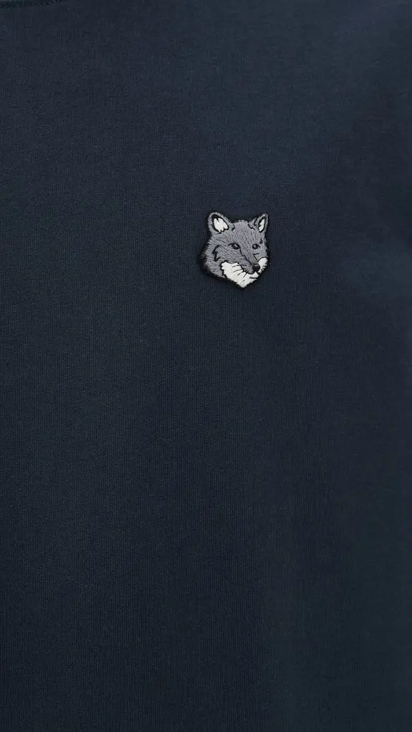 Maison Kitsuné Grey Fox Head Patch Comfort Tee