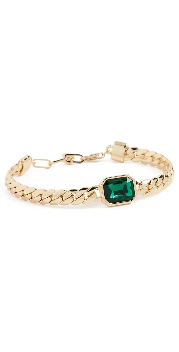 Ettika Deco Crystal Bracelet - Green