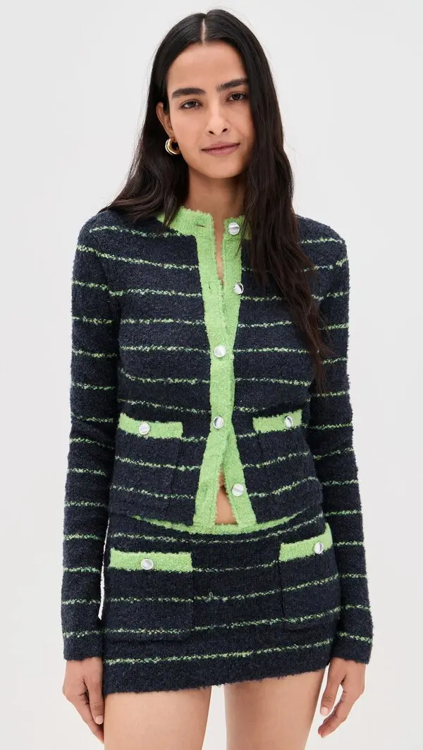 GUIZIO Aurelie Stripe Cardigan