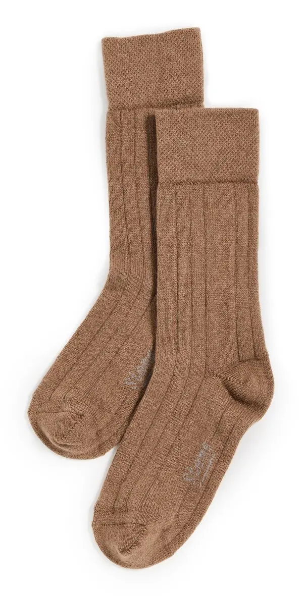 STEMS Pure 97 Cashmere Socks - Chestnut