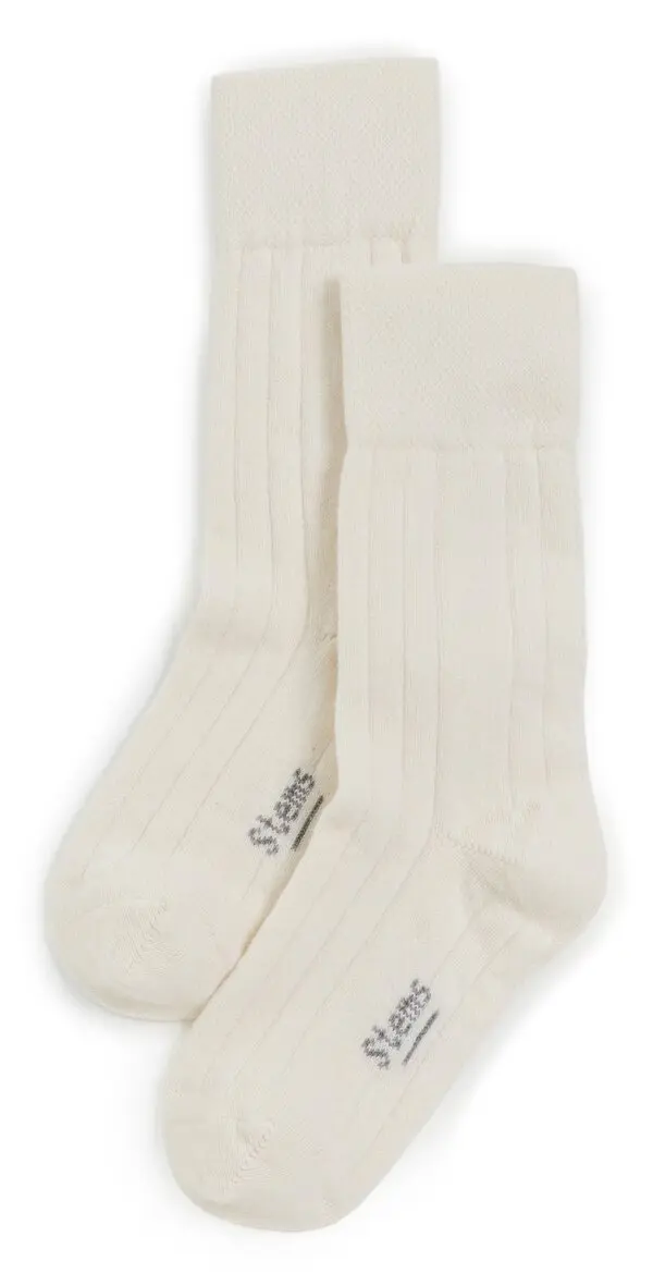 STEMS Pure 97 Cashmere Socks - Ivory