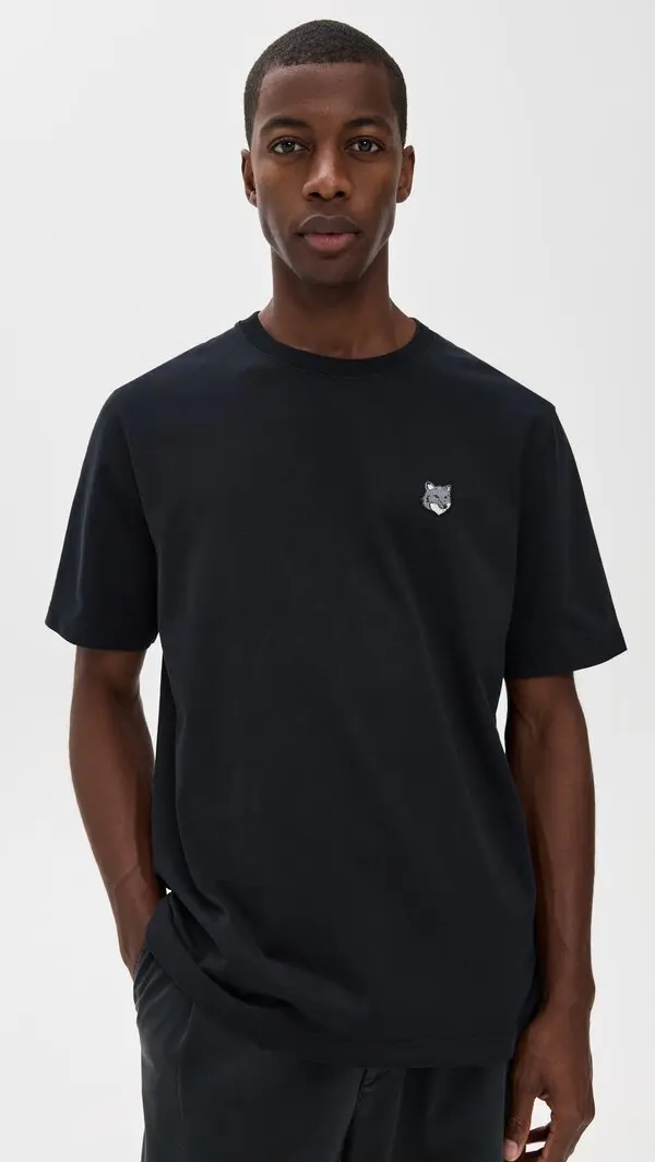 Maison Kitsuné Grey Fox Head Patch Comfort Tee