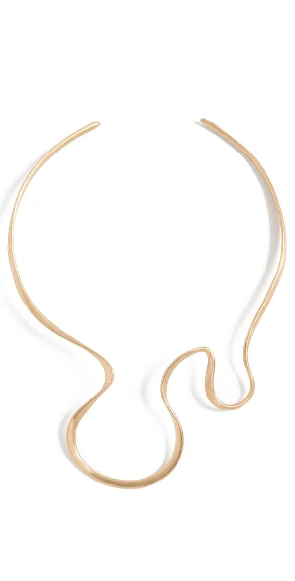 Cult Gaia Suni Collar Choker - Brushed Brass
