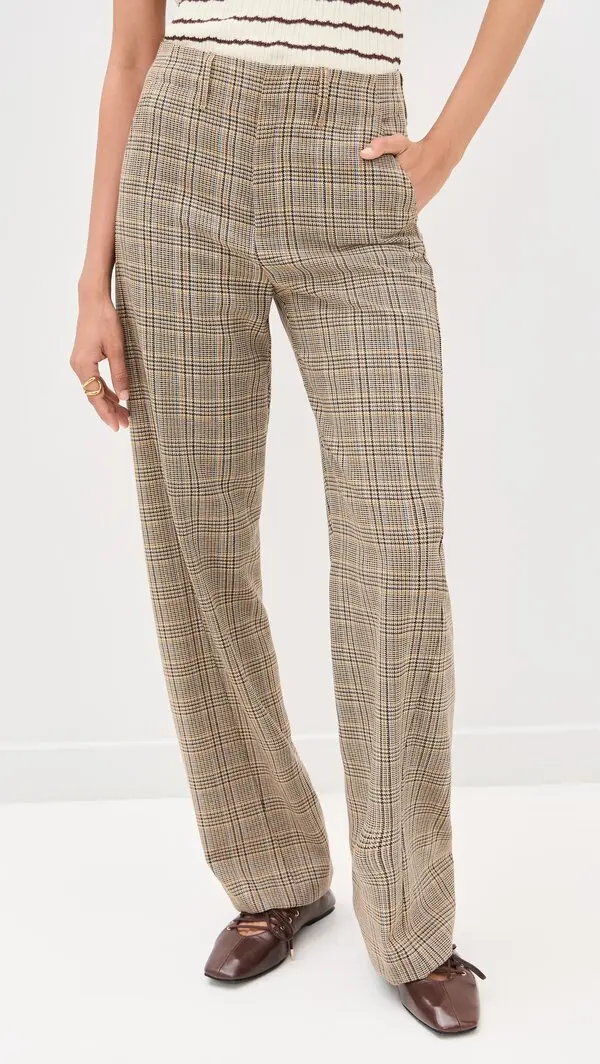 Rag & Bone Shea Plaid Trousers
