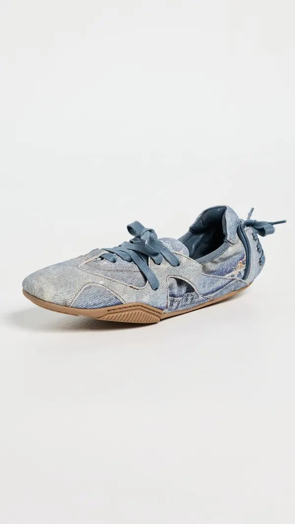 Acne Studios Lace-up Denim Print Shoes