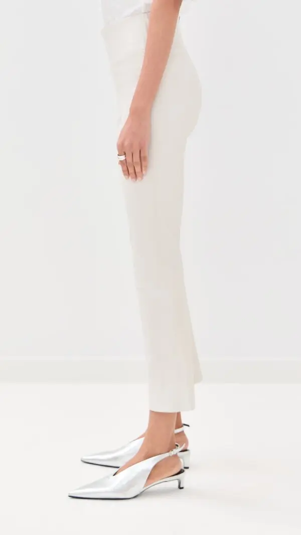 Sprwmn Leather Crop Flare Trousers