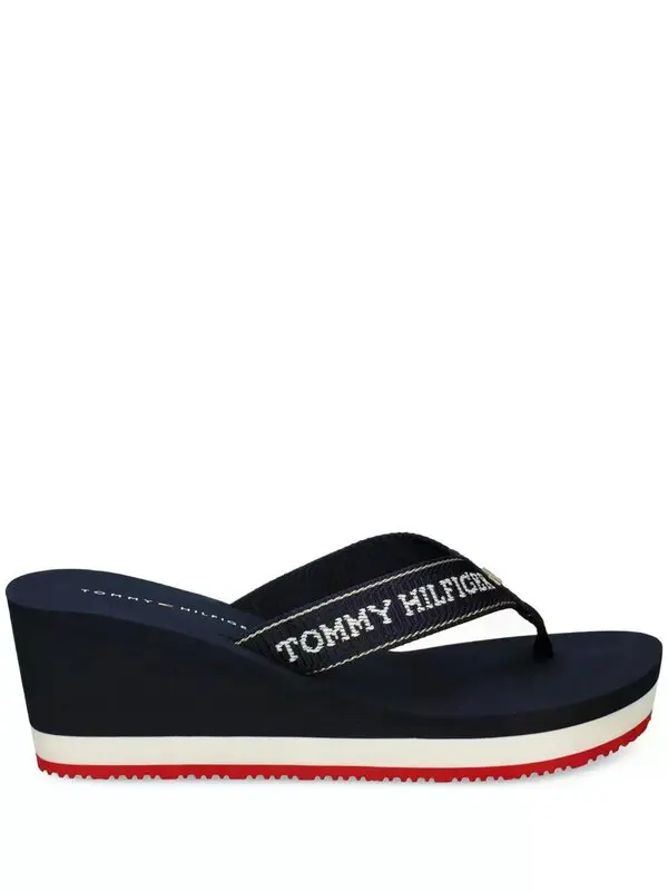Tommy Hilfiger Logo-detail Wedge Flip-flops