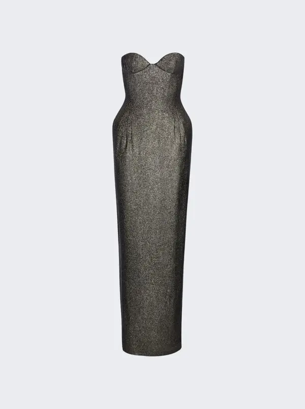 Magda Butrym Hourglass Maxi Dress - Silver
