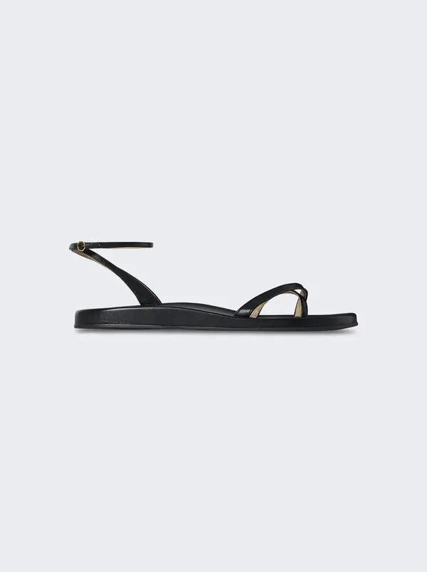 THE ROW Hugh Ankle Strap Sandal - Black