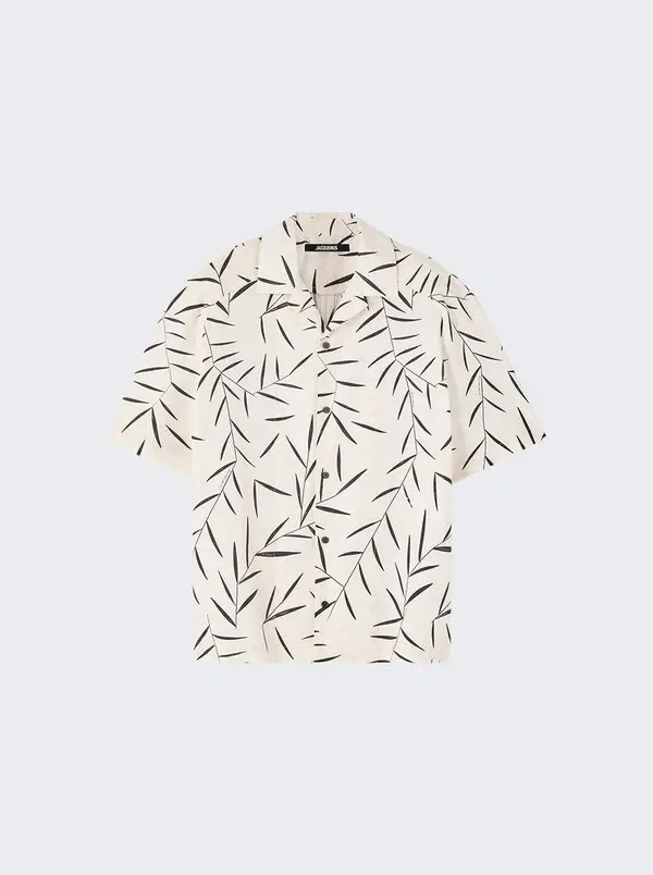 Jacquemus La Chemise Fonccio Print Foliage Off - White