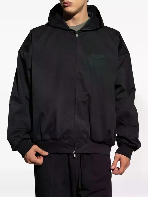 Fear Of God Logo-patch Hooded Jacket - Black