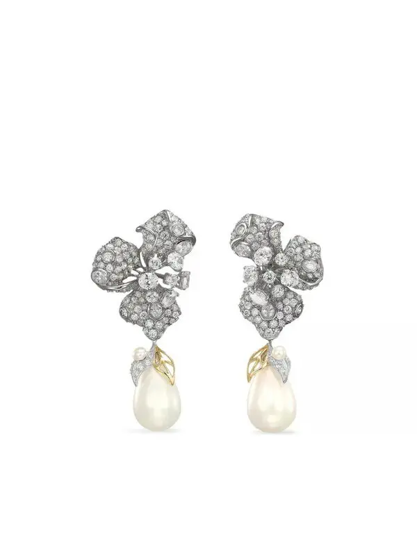 ANABELA CHAN 14k Gold, Pearl, And Diamond Earrings - White