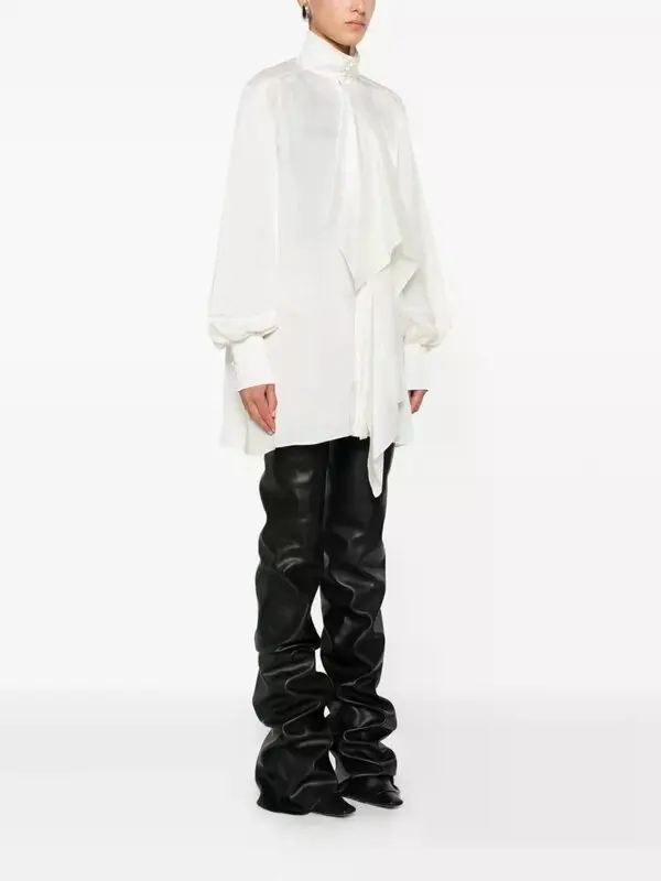 Sacai Ruffled High-neck Blouse