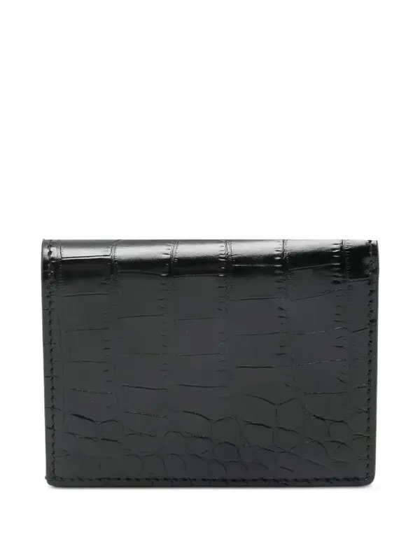 TOM FORD Crocodile-embossed Card Holder - Black