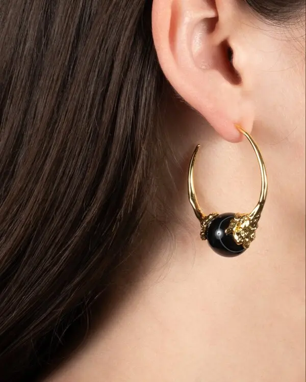 Alexis Bittar Lapis Hoop Earrings - Gold