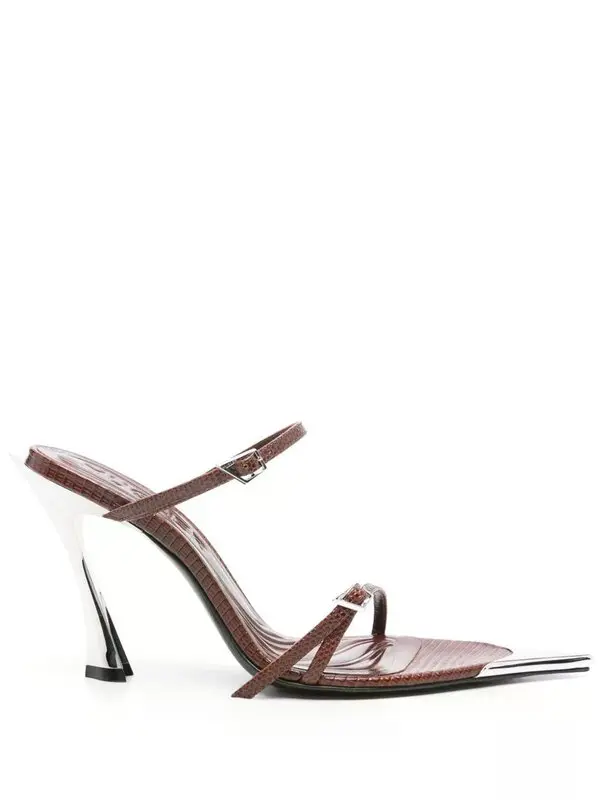 MUGLER 105mm Lizard-effect Sandals