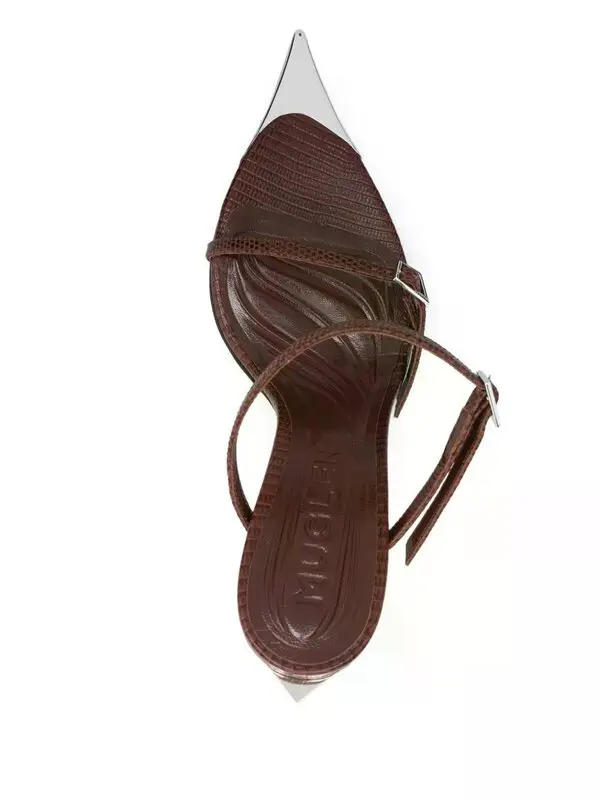 MUGLER 105mm Lizard-effect Sandals