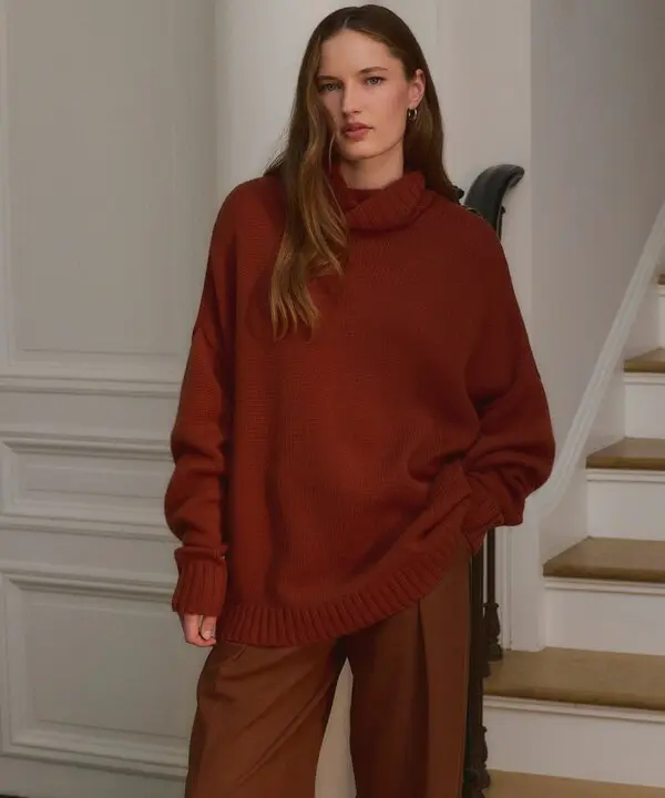 Jenni Kayne Cashmere Porter Turtleneck - Rust