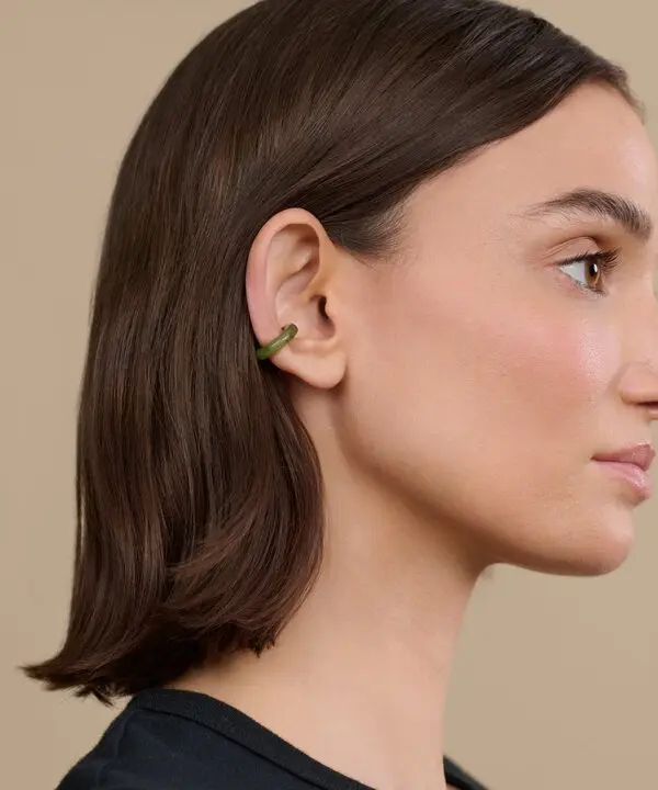 SOPHIE BUHAI Bagel Jade Ear Cuff - Green