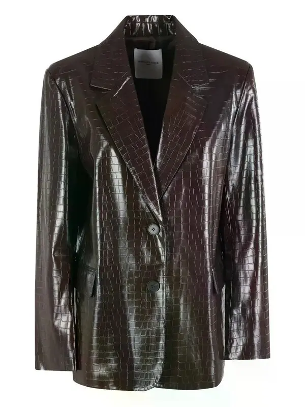 ISABELLE BLANCHE Crocodile-effect Blazer