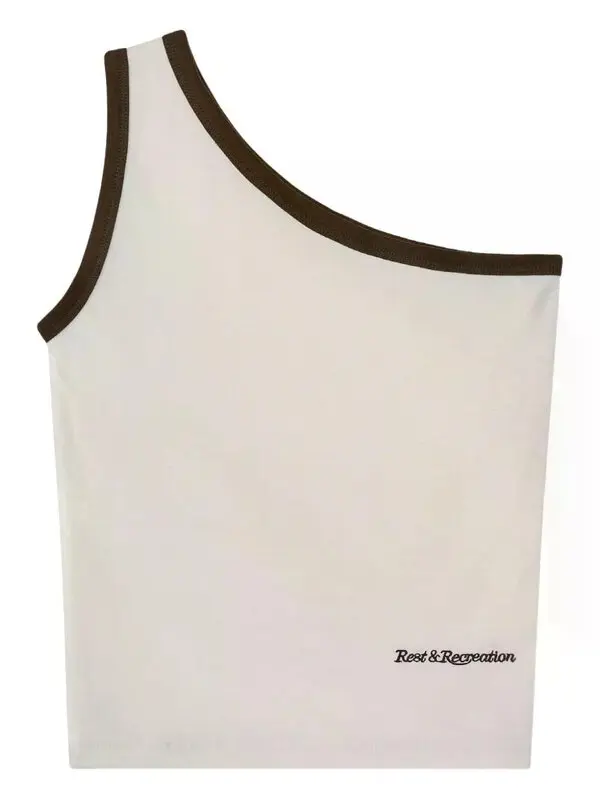 REST&RECREATION One-shoulder Binding Top - White