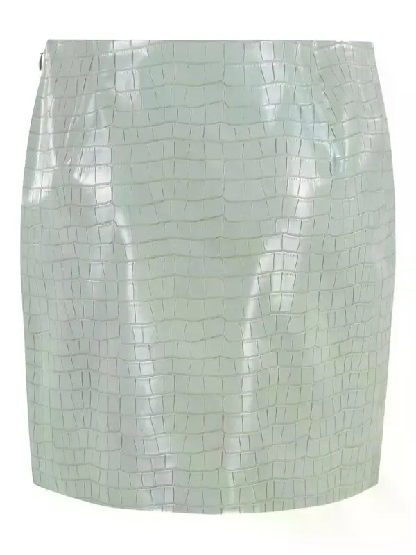 ISABELLE BLANCHE Crocodile-effect Mini Skirt