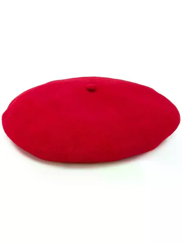CELINE ROBERT Knitted Beret Hat - Red