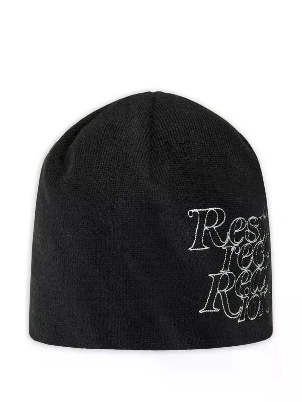 REST&RECREATION Logo-embroidered Beanie - Black