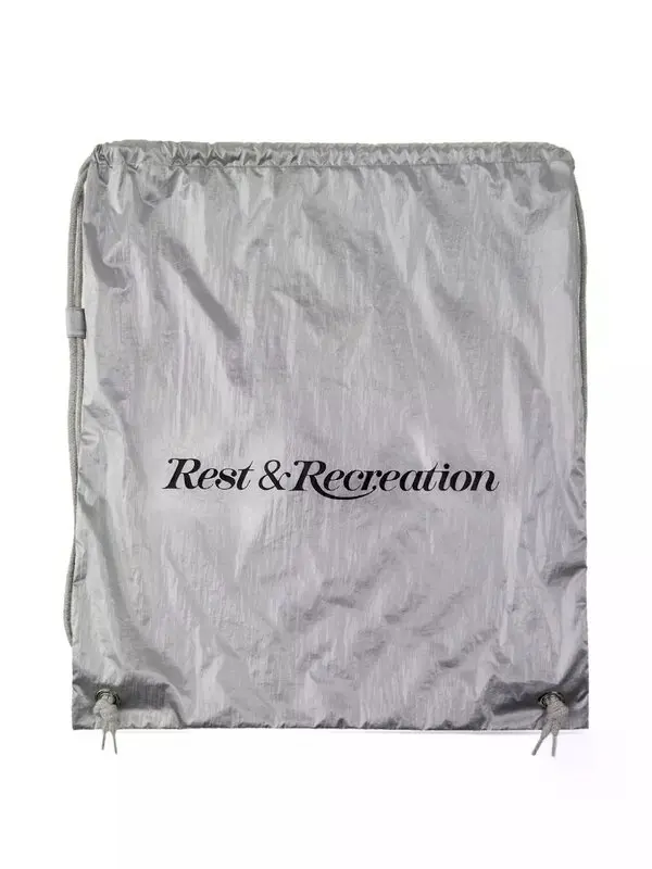 REST&RECREATION Nylon Drawstring Backpack - Silver