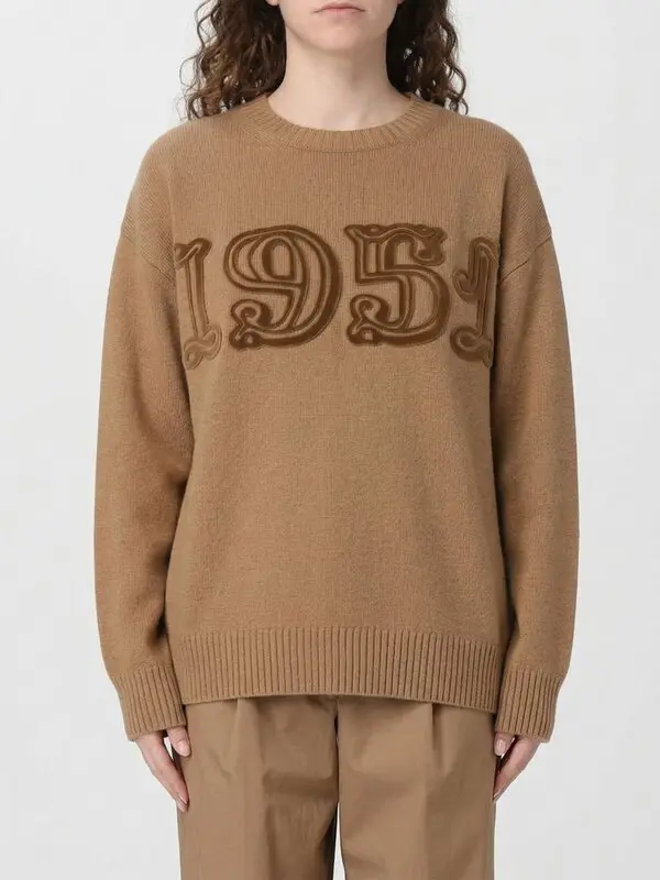 Max Mara 1951 Wool And Cashmere Crewneck Sweater - Camel