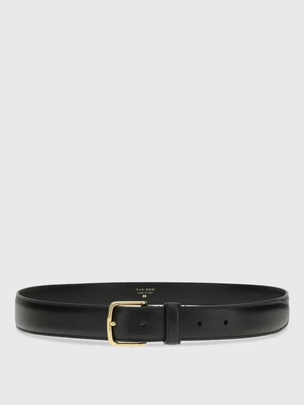 THE ROW Leather Belt - Black