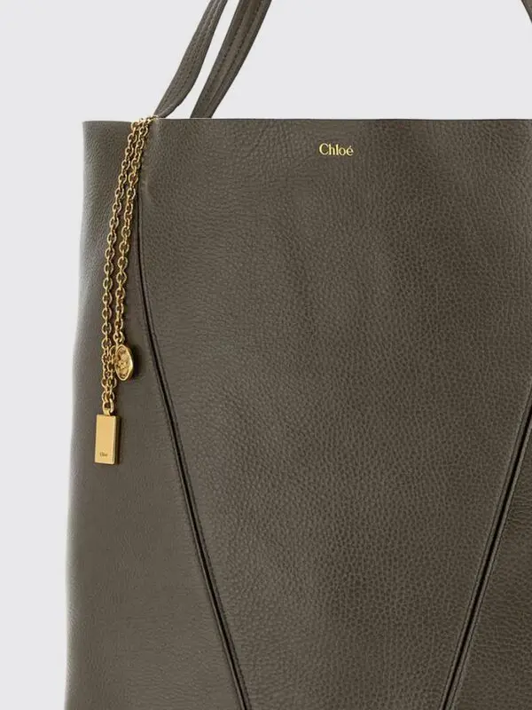 Chloé Leather Tote Bag - Grey