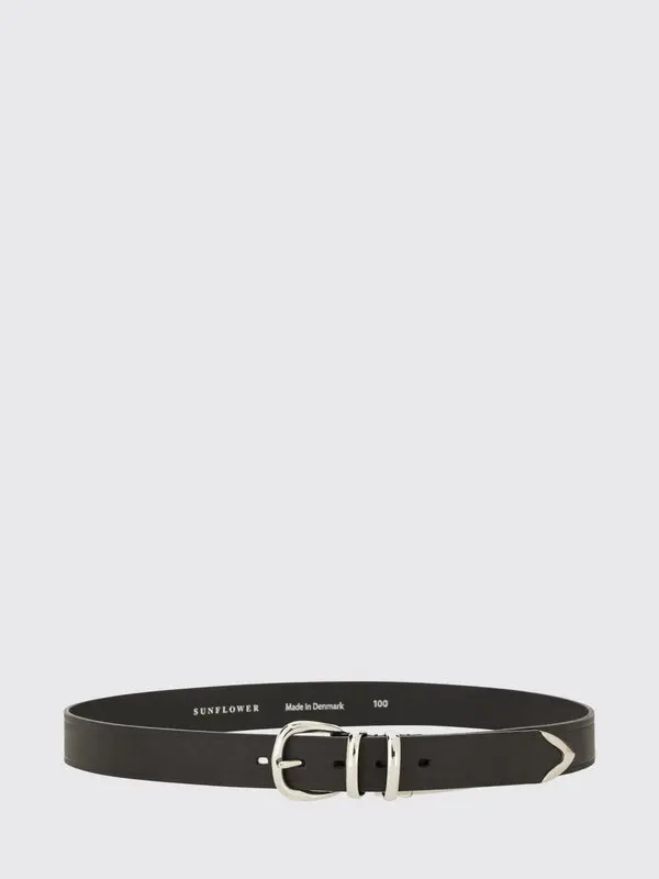 SUNFLOWER Leather Belt - Black