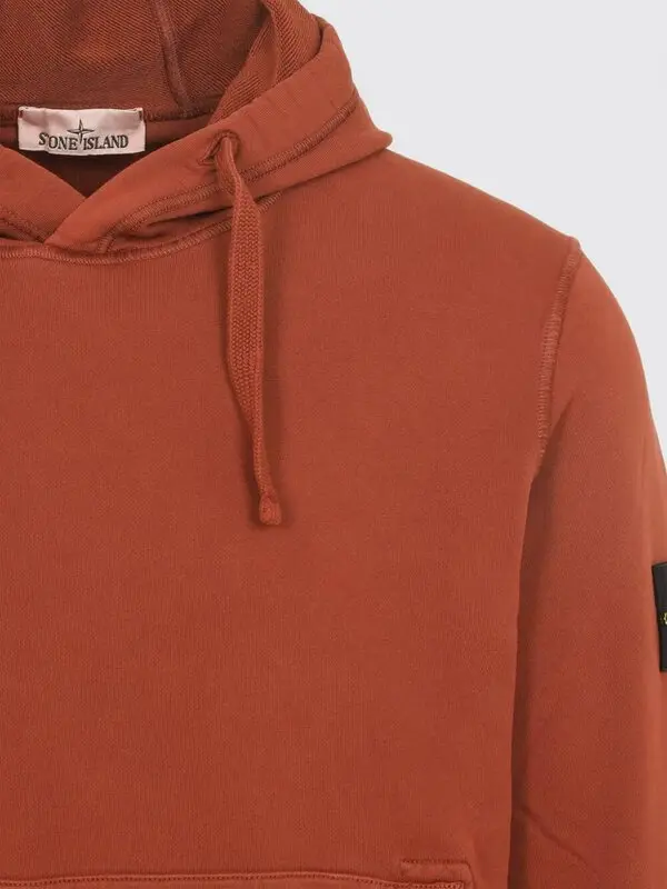 Stone Island Hooded Sweatshirt - Red