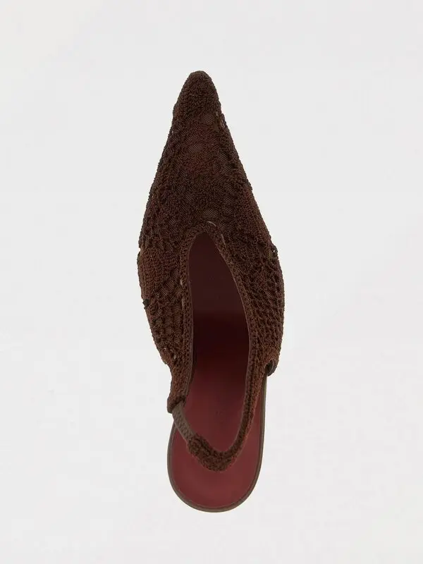 Magda Butrym Pointed Toe Slingback Pumps - Brown