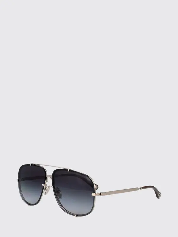 Chloé Metal Aviator Sunglasses - Silver