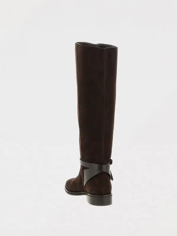 JIMMY CHOO Knee High Boots With Tie Detailing - Brown