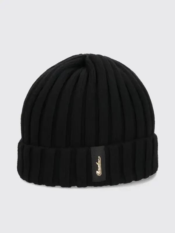 Borsalino Ribbed Beanie - Black
