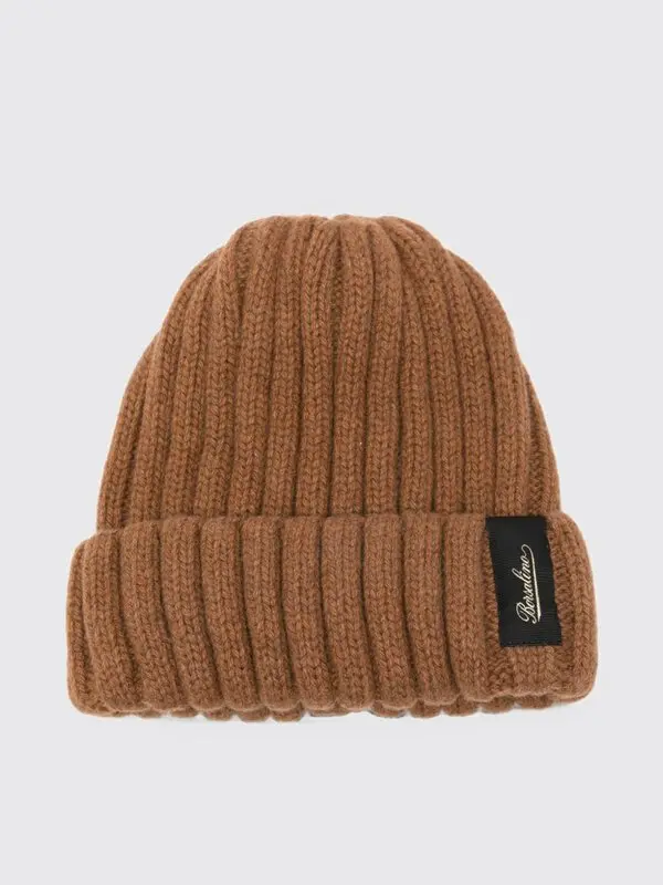 Borsalino Ribbed Beanie - Brown