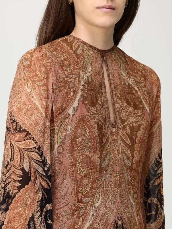 Zimmermann Paisley Print Cape Dress