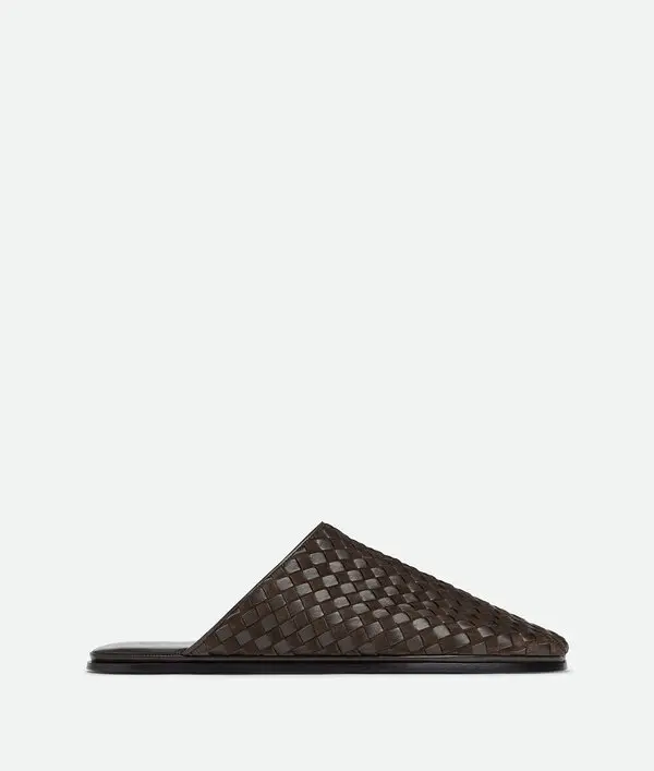 BOTTEGA  VENETA Intrecciato Leather And Suede Slipper - Fondant