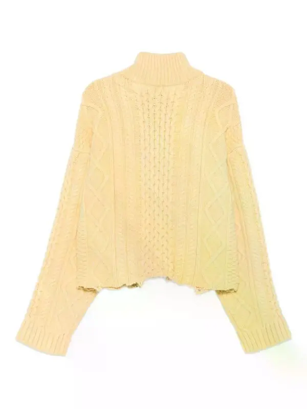 Martine Rose Cable-knit Half-zip Sweater