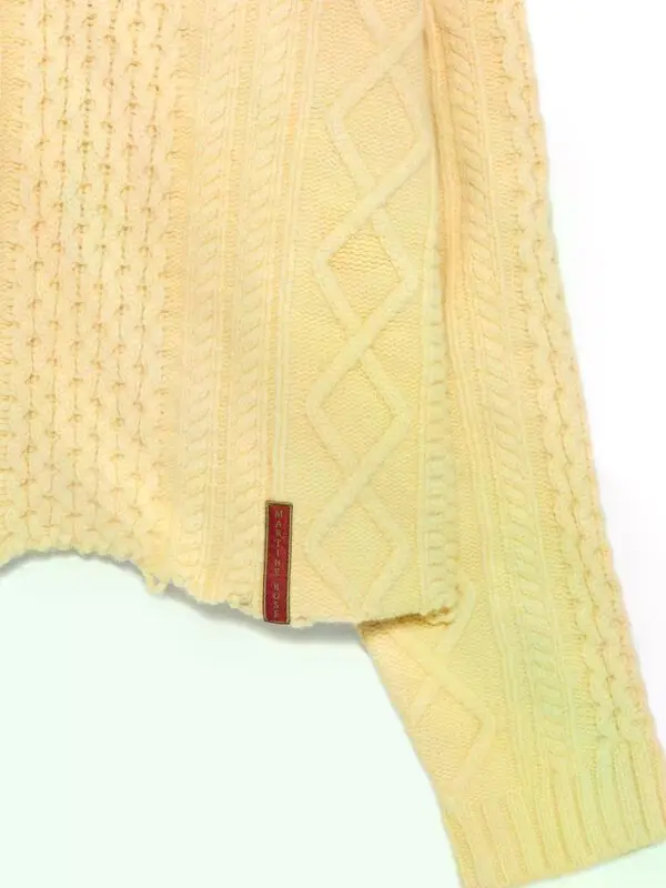 Martine Rose Cable-knit Half-zip Sweater