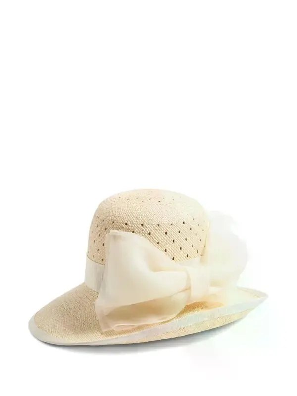 Valentino Garavani Vlogo Signature Bow-detail Hat - Neutrals