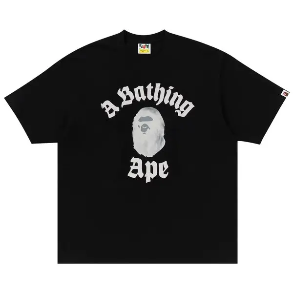 A BATHING APE College Relaxed Fit Tee #2 - Black