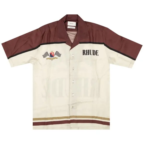 Rhude Racing Team Button-down Shirt - White