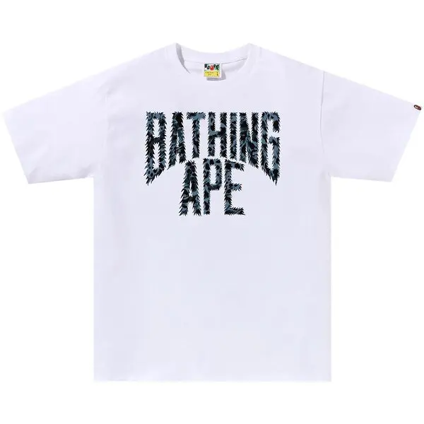 A BATHING APE Wild Leopard Nyc Logo Tee - White