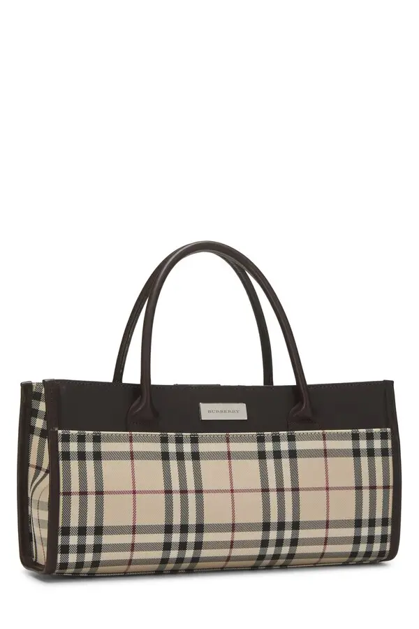 Burberry House Check Pattern Handbag - Brown