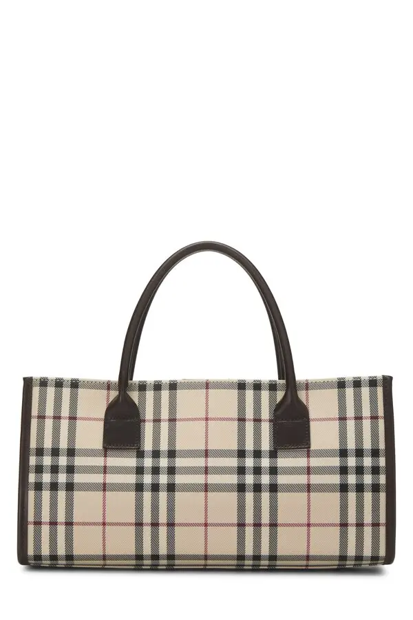 Burberry House Check Pattern Handbag - Brown